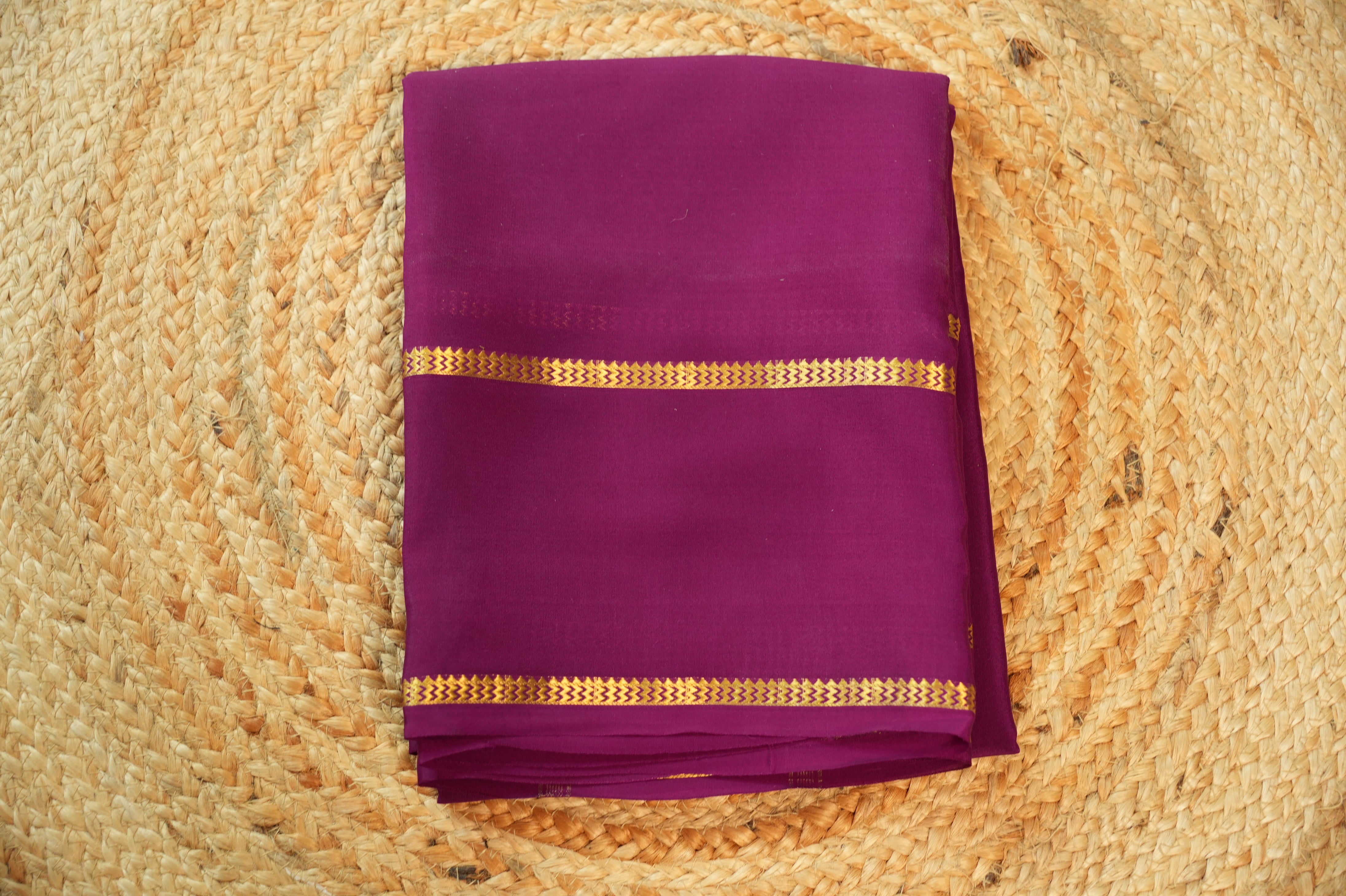 Mejentha Pure Mysore silk Bentex border,80 gsm